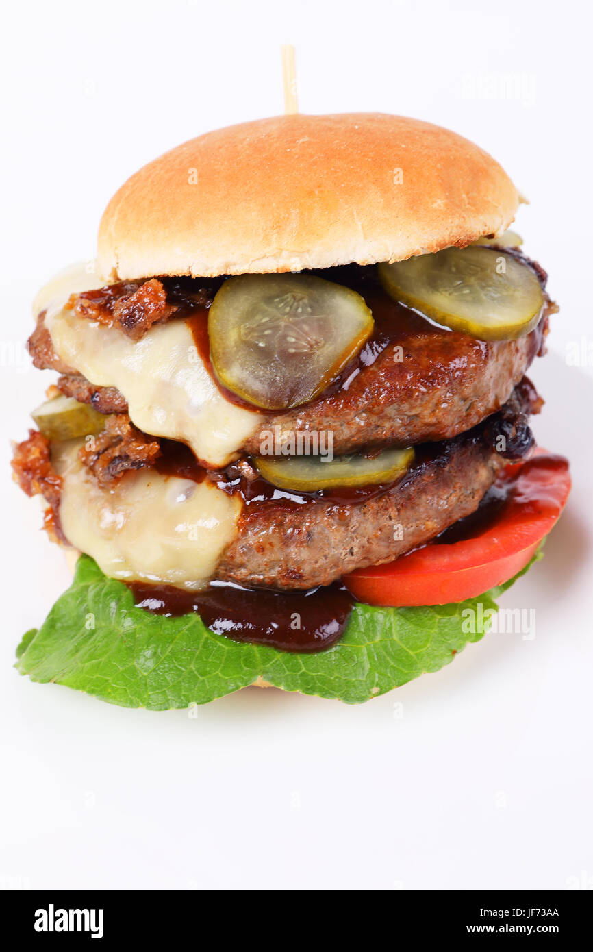 Double cheddar cheeseburger hi-res stock photography and images - Alamy