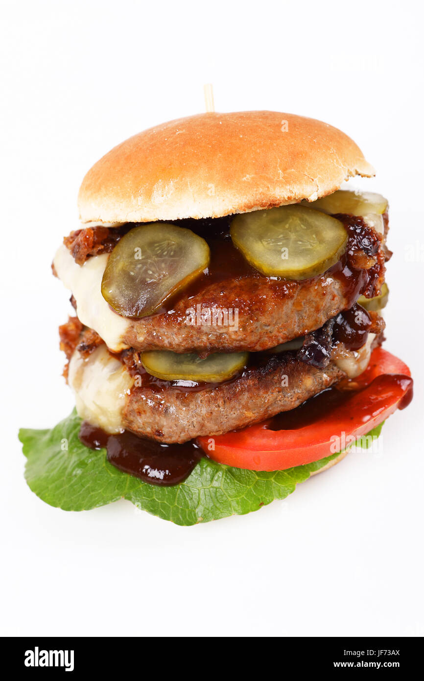 Double cheddar cheeseburger hi-res stock photography and images - Alamy