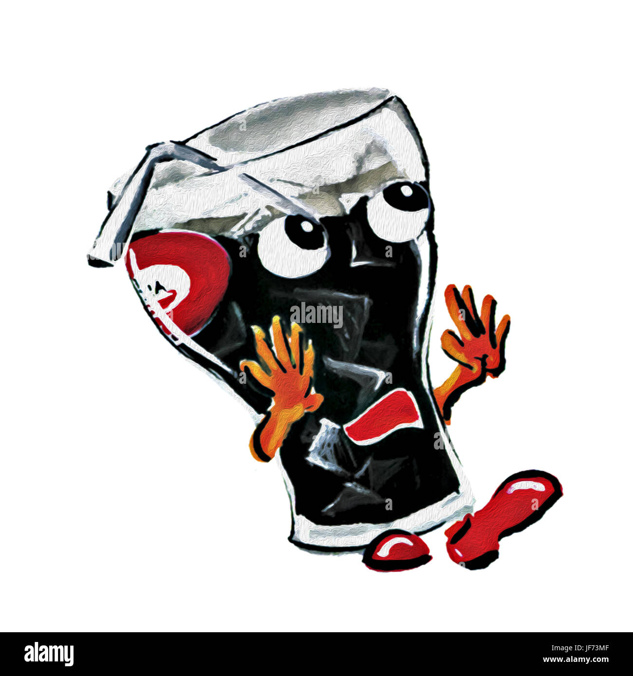 Painting cola man character Stock Photo - Alamy