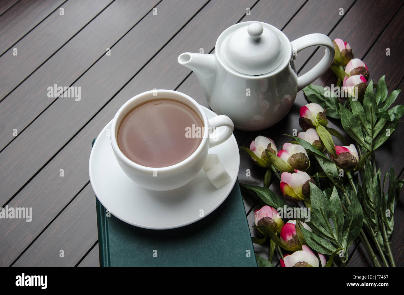 Cup of tea in catering concept Stock Photo - Alamy