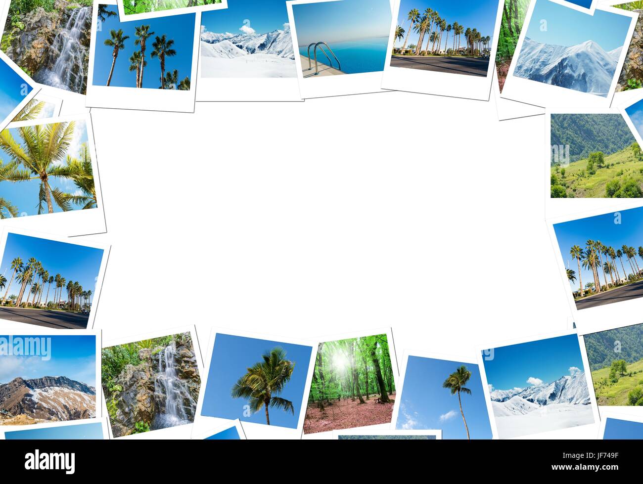 Frame made of various nature photos Stock Photo - Alamy