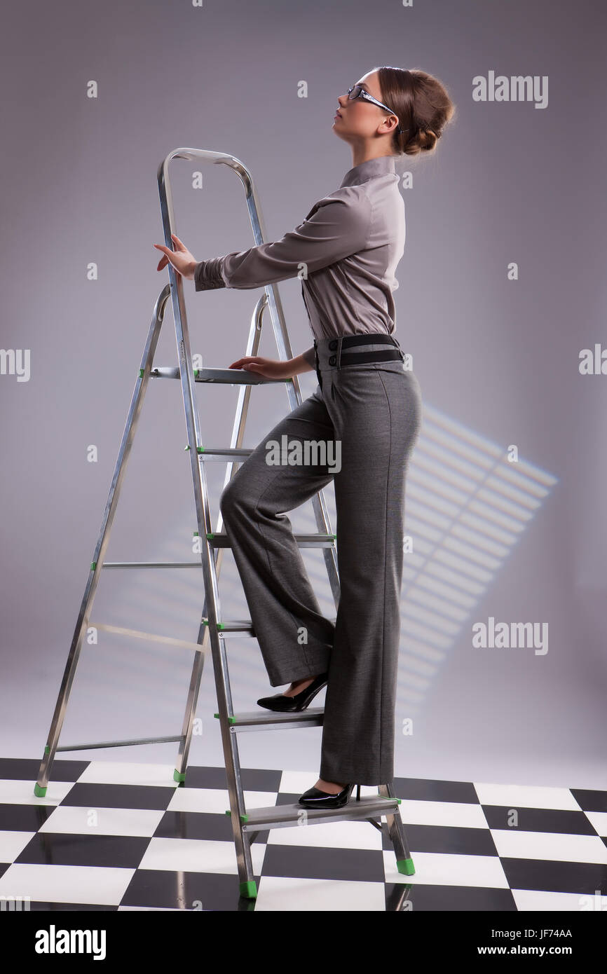 Young Beautiful Woman On a Scale Stock Photo - Alamy