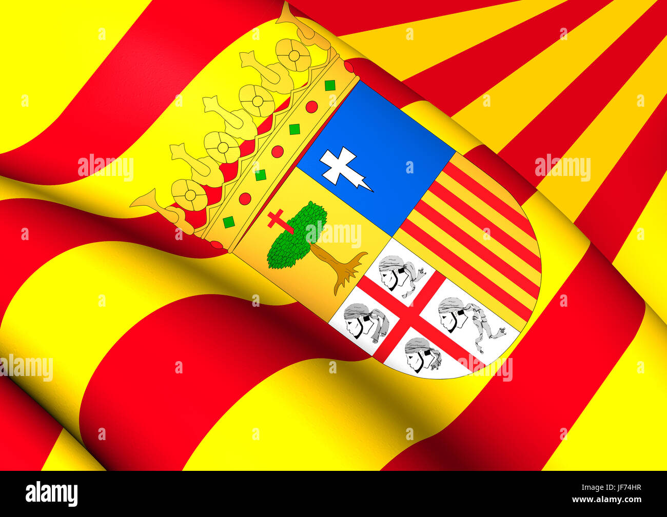 Flag of aragon spain hi-res stock photography and images - Alamy