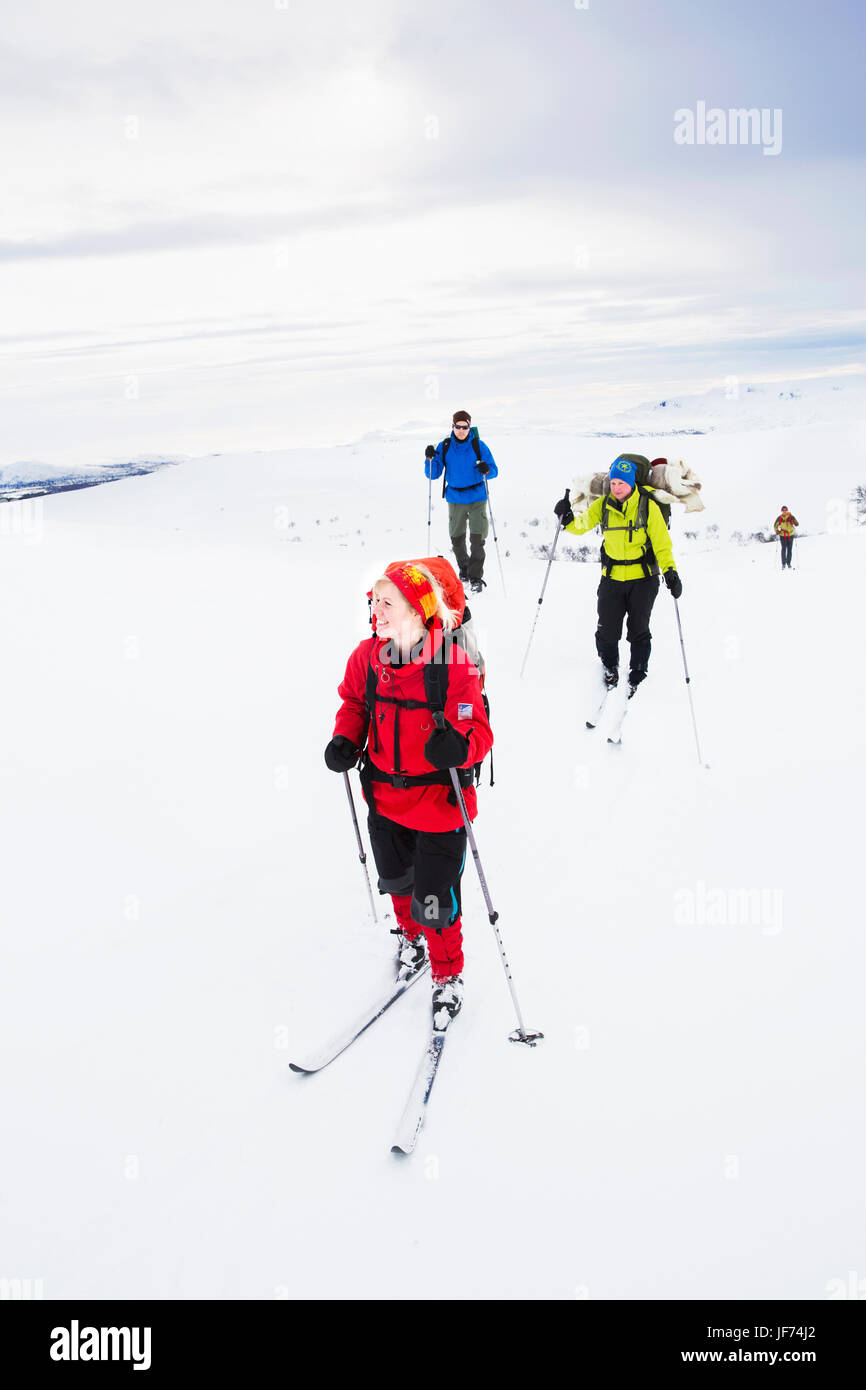 People skiing in mountains Stock Photo - Alamy