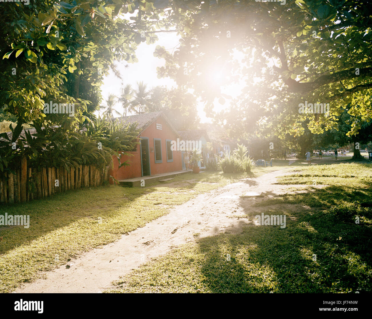 Footpath near residential buildings Stock Photo - Alamy