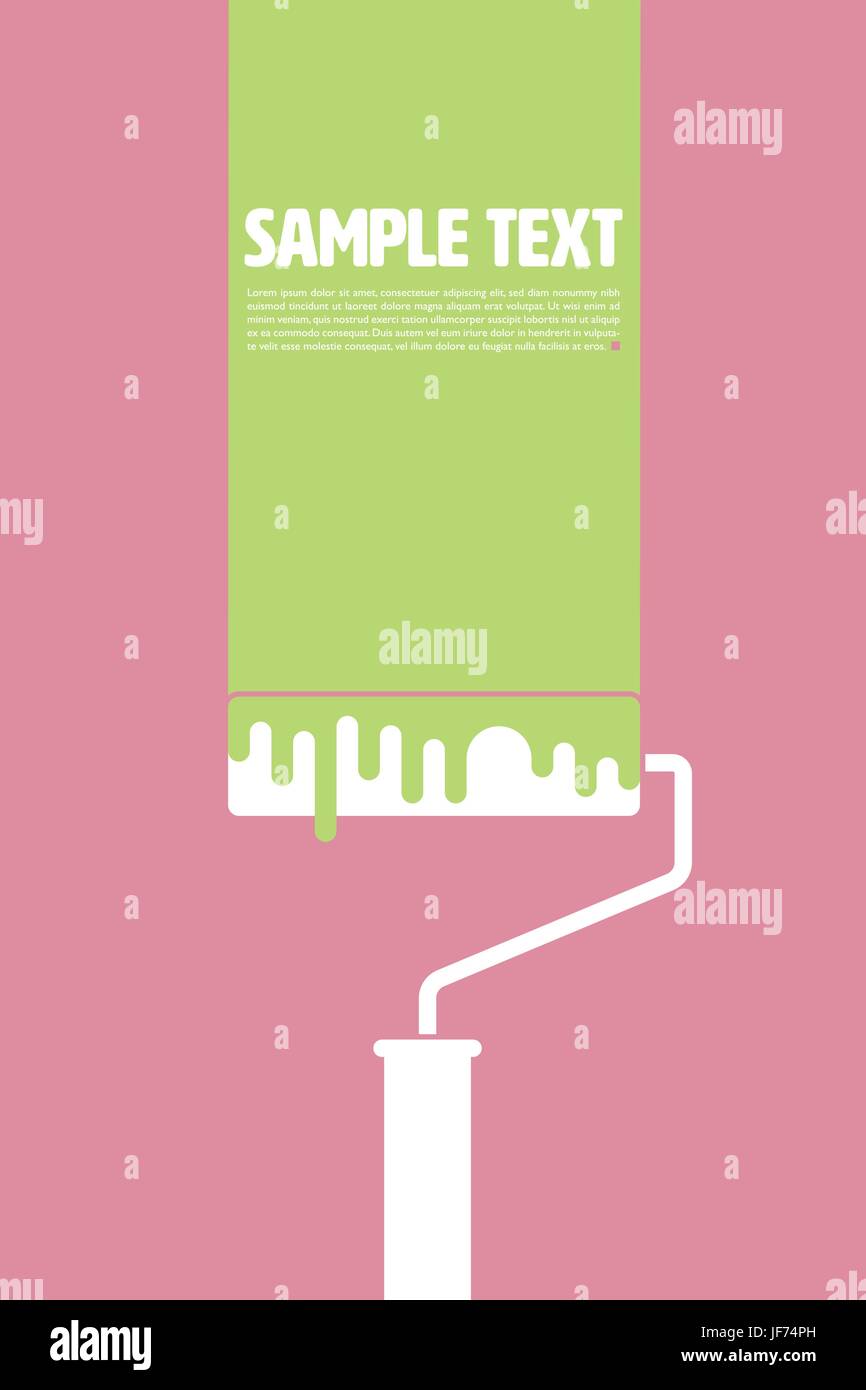 Paint roller icon text Stock Vector Images - Alamy