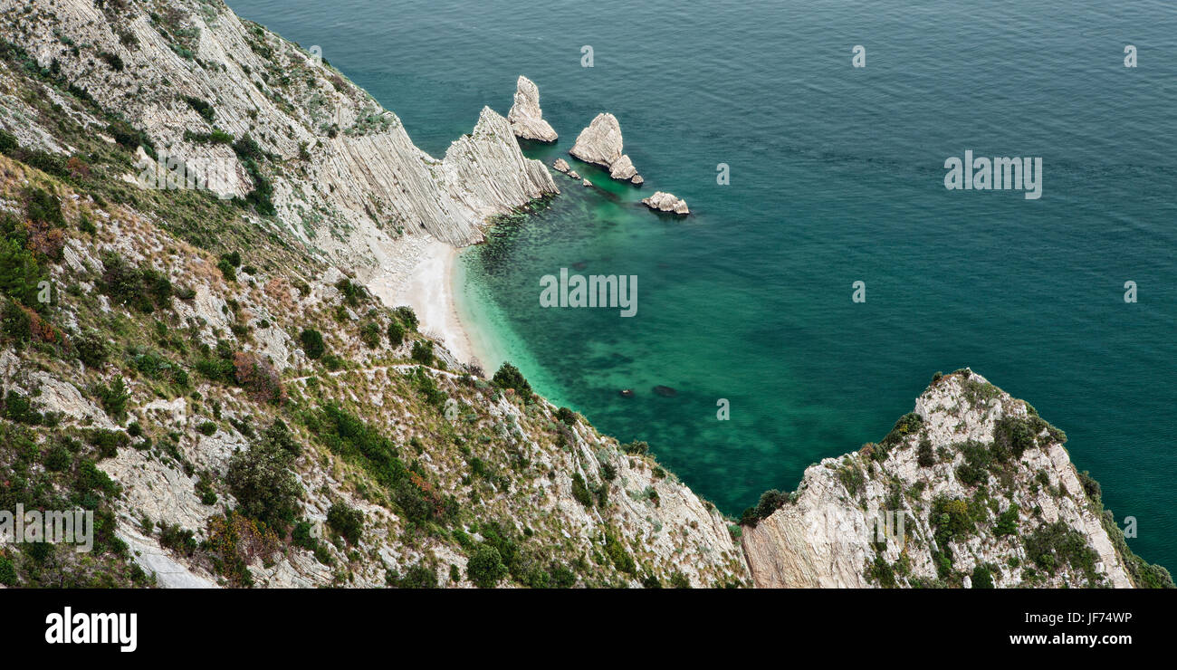 Mount Conero the two sisters Italy Stock Photo - Alamy