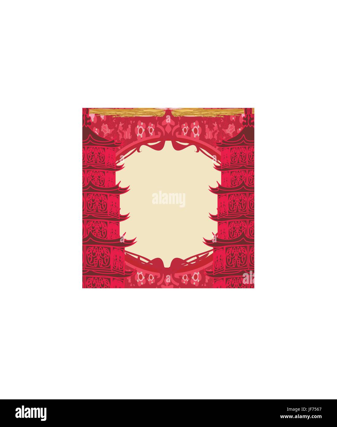 Abstract card asian buildings Stock Vector Images - Alamy