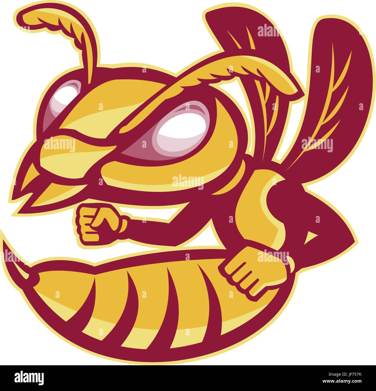 isolated, female, insect, wing, wasp, sting, raving, furious, angry ...