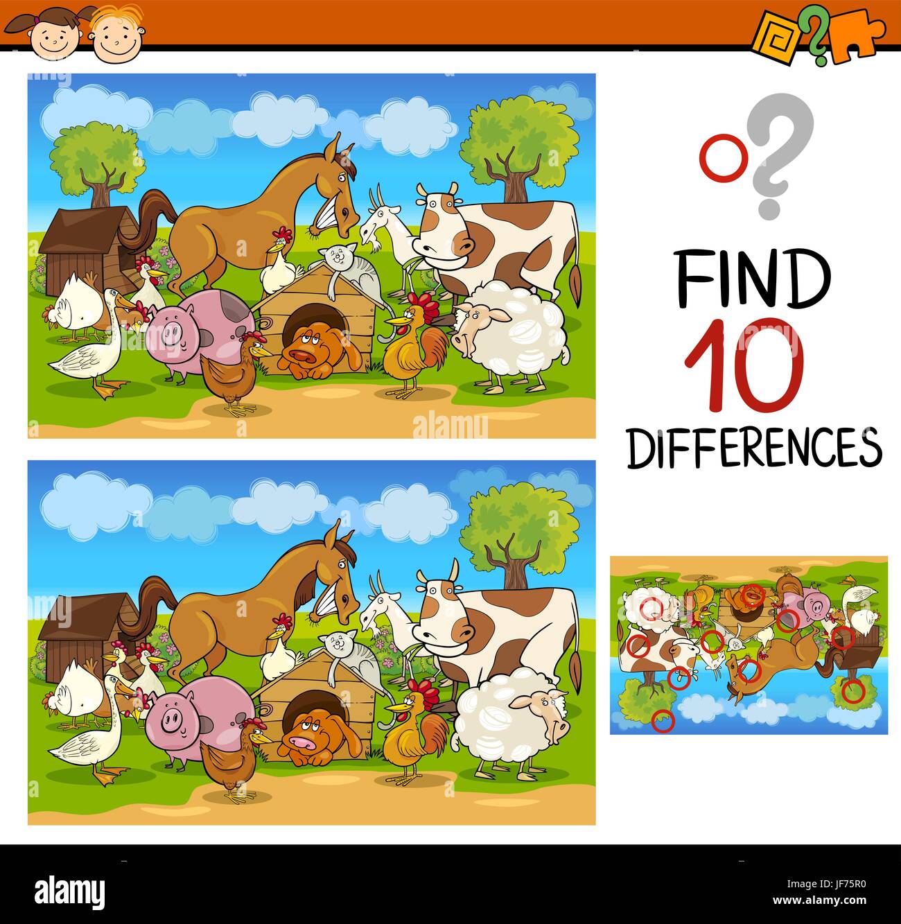 Vector Illustration Different Farm Animals High Resolution Stock ...