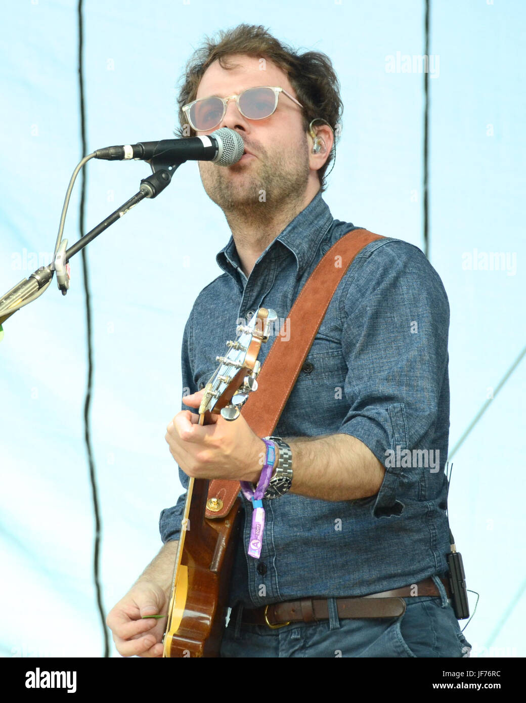 Taylor Goldsmith singer Dawes performs onstage during Arroyo Seco ...