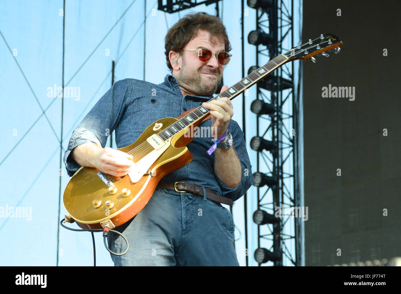 Taylor Goldsmith singer Dawes performs onstage during Arroyo Seco ...