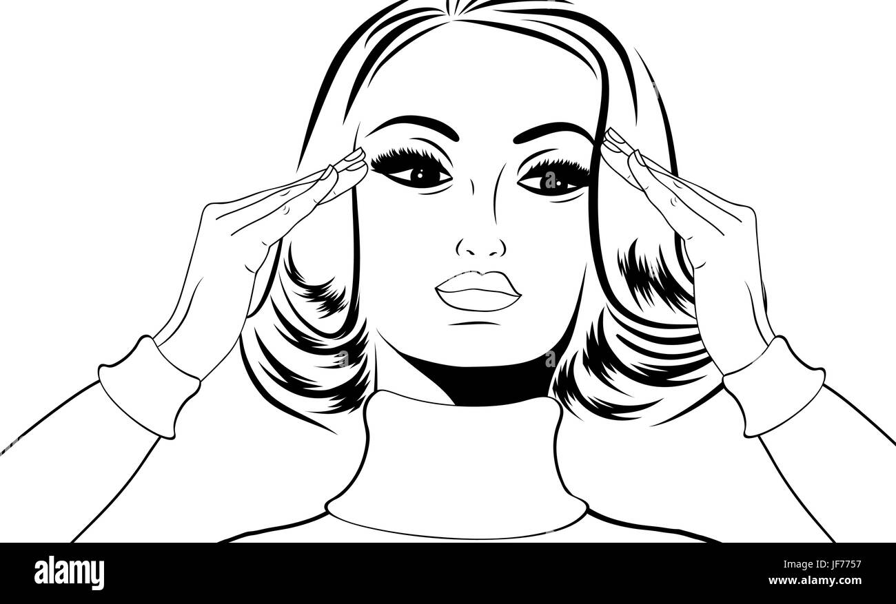 Vintage ill woman Stock Vector Images - Alamy