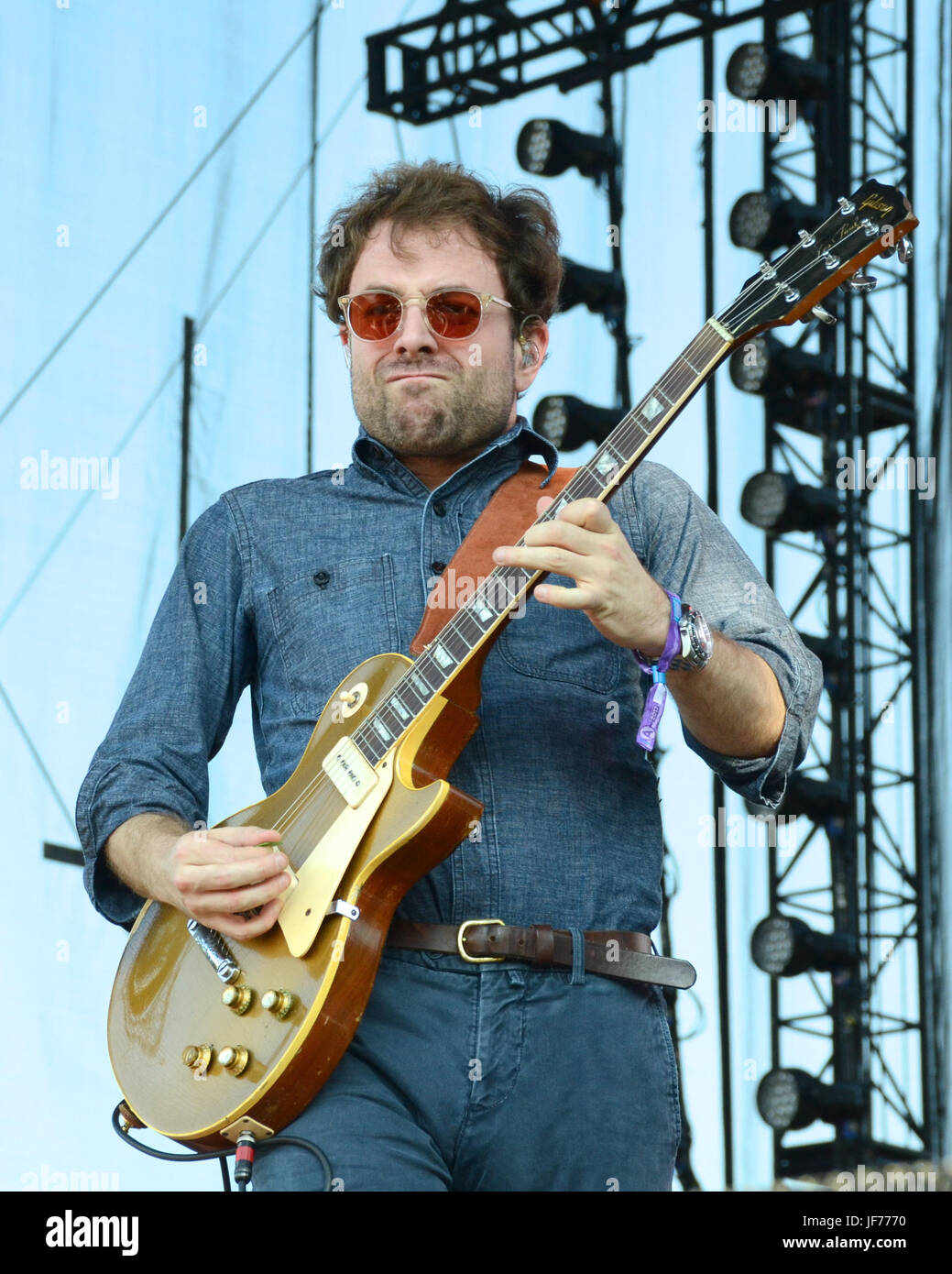 Taylor Goldsmith singer Dawes performs onstage during Arroyo Seco ...