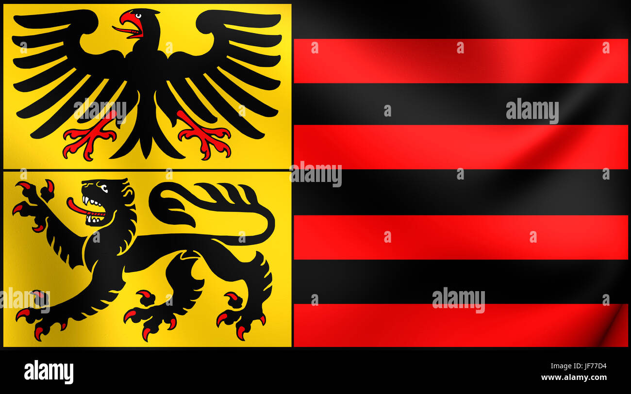 3D Flag of the Duren City, Germany Stock Photo - Alamy