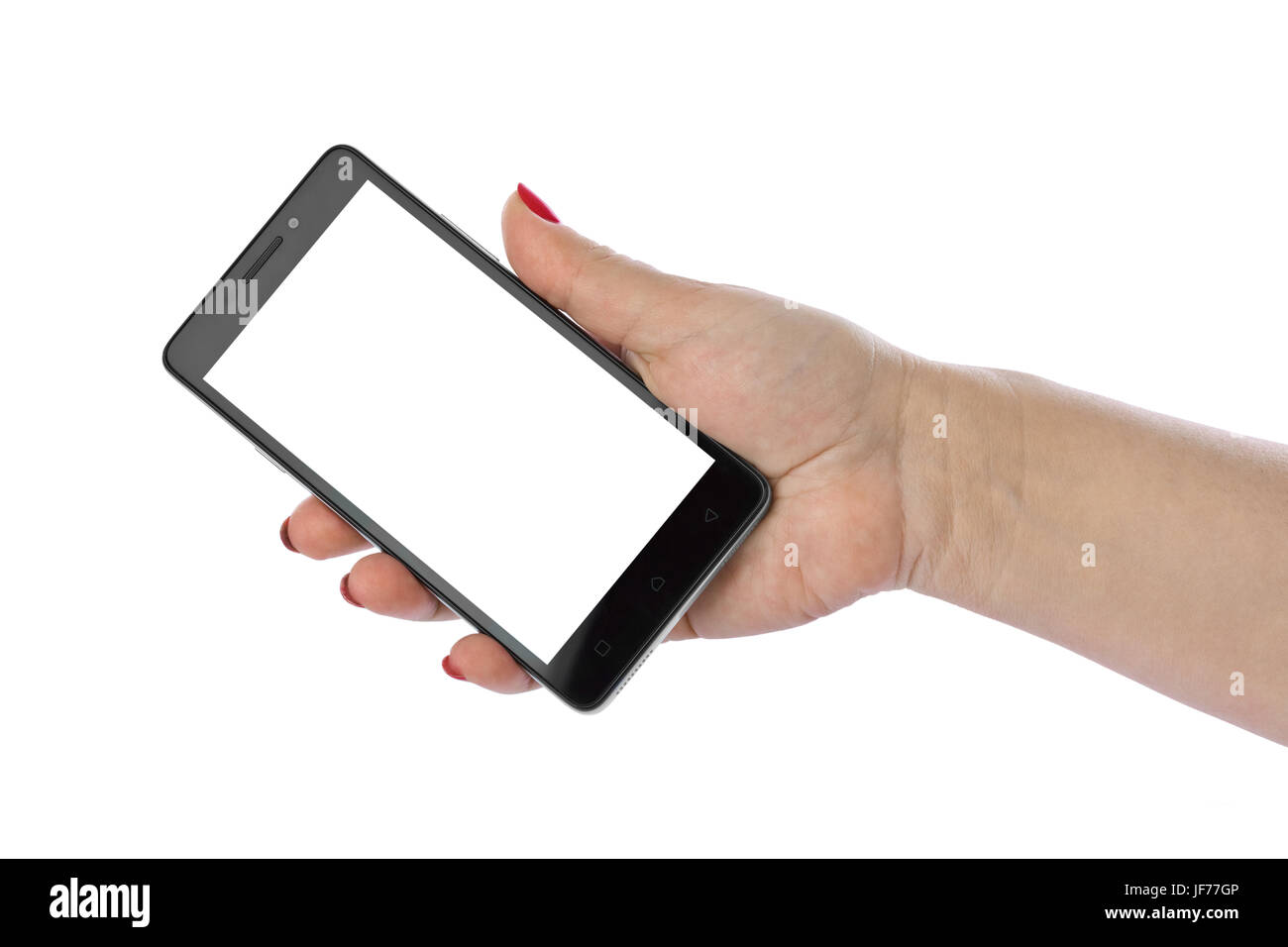 Hand with smartphone Stock Photo - Alamy