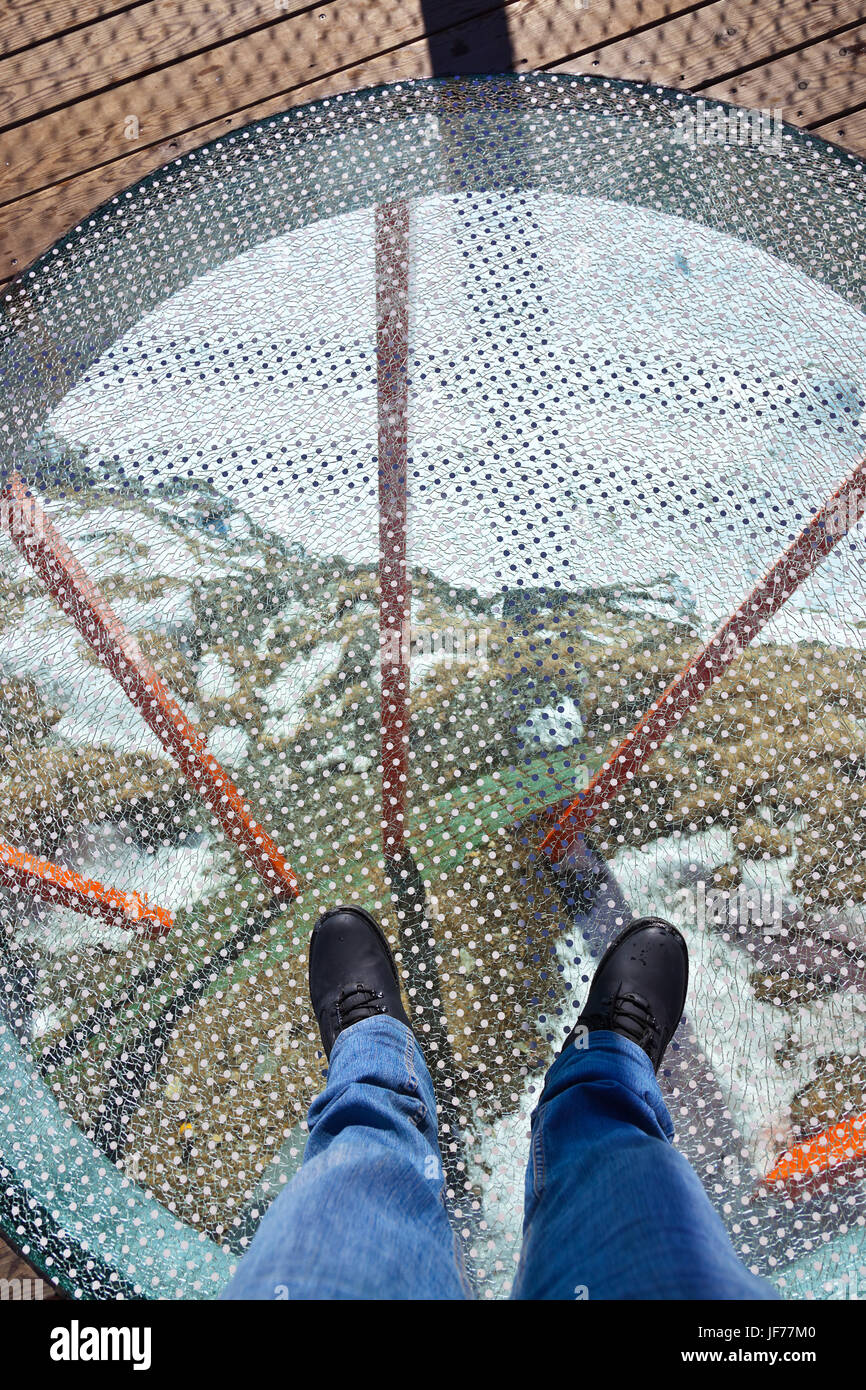 Glass floor - viewpoint at mountains Stock Photo - Alamy