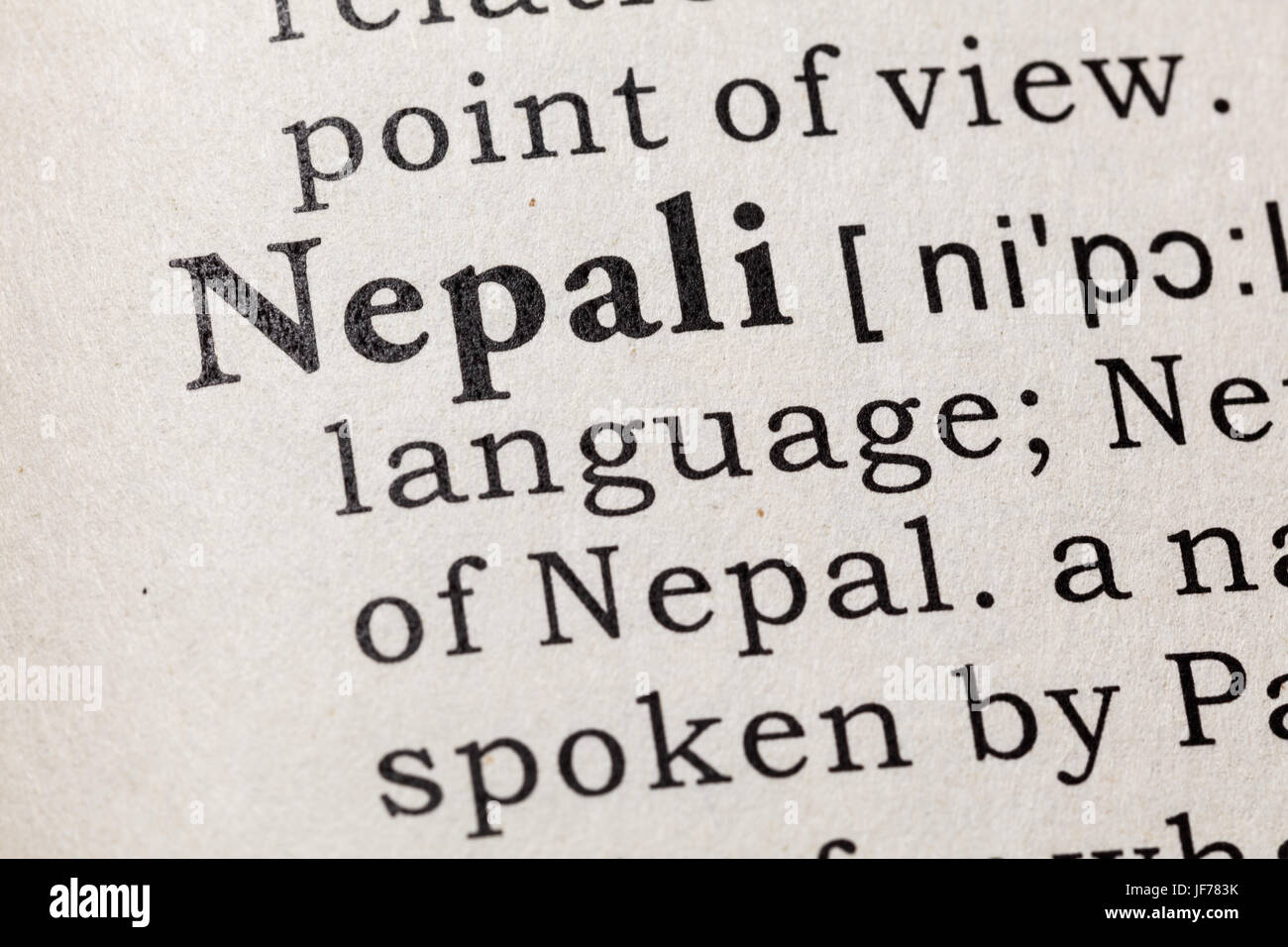 Nepali Language Words