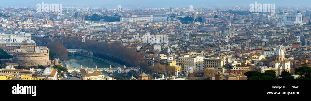 Rome city top panorama, Italy Stock Photo - Alamy