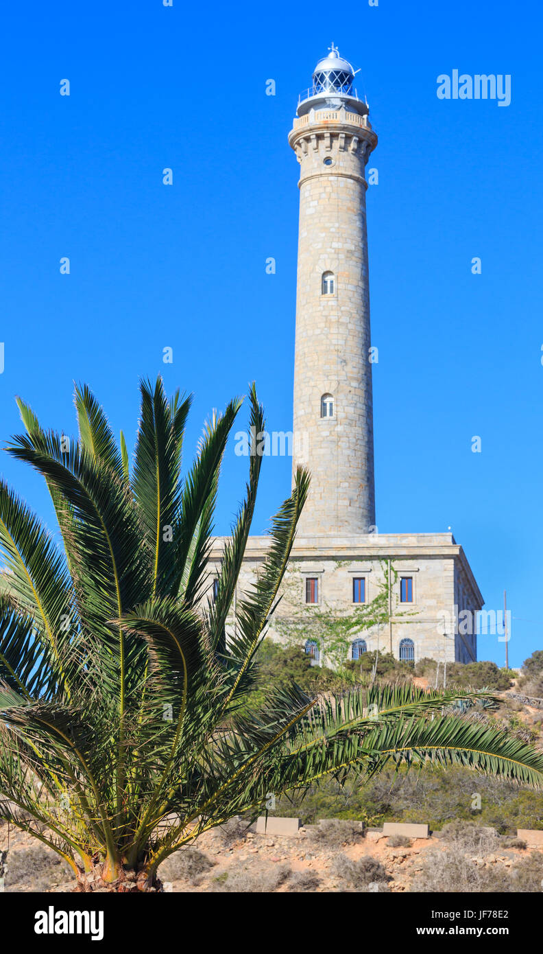 Cabo de Palos lighthouse (Spain Stock Photo - Alamy