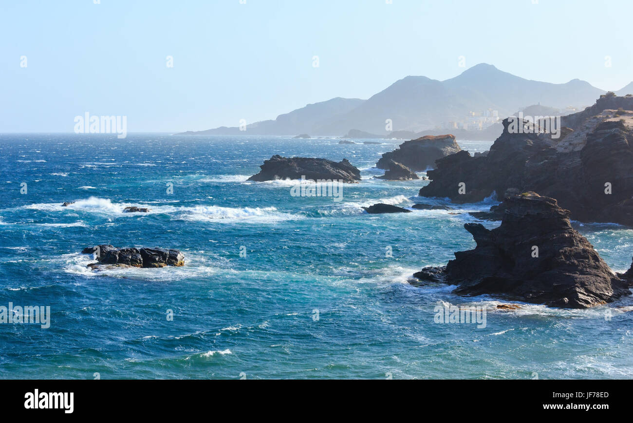 Atlantic ocean stormy view, Spain Stock Photo - Alamy