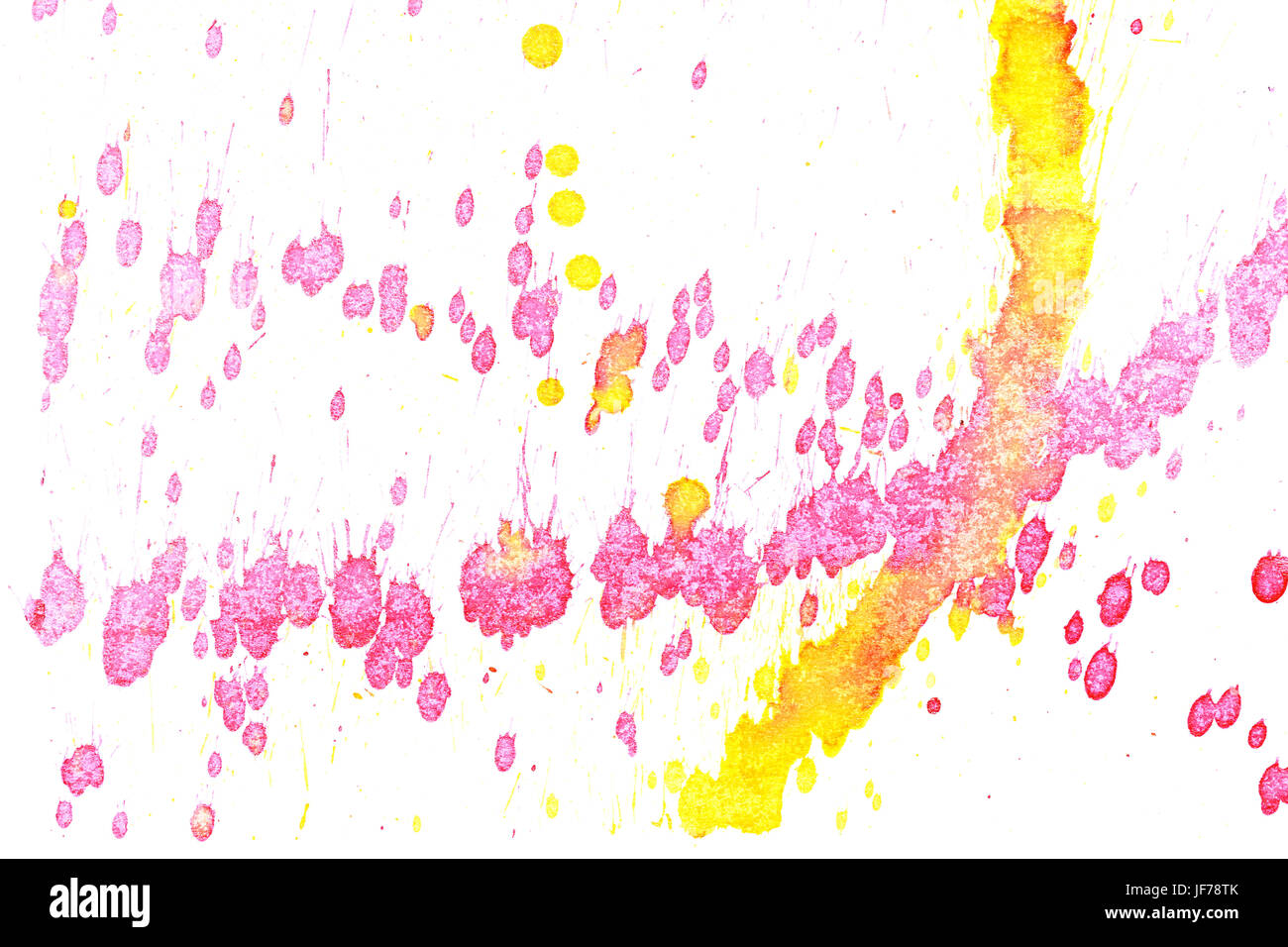 Abstract two-color yellow red ink splash. Ink blots. Elements of design ...