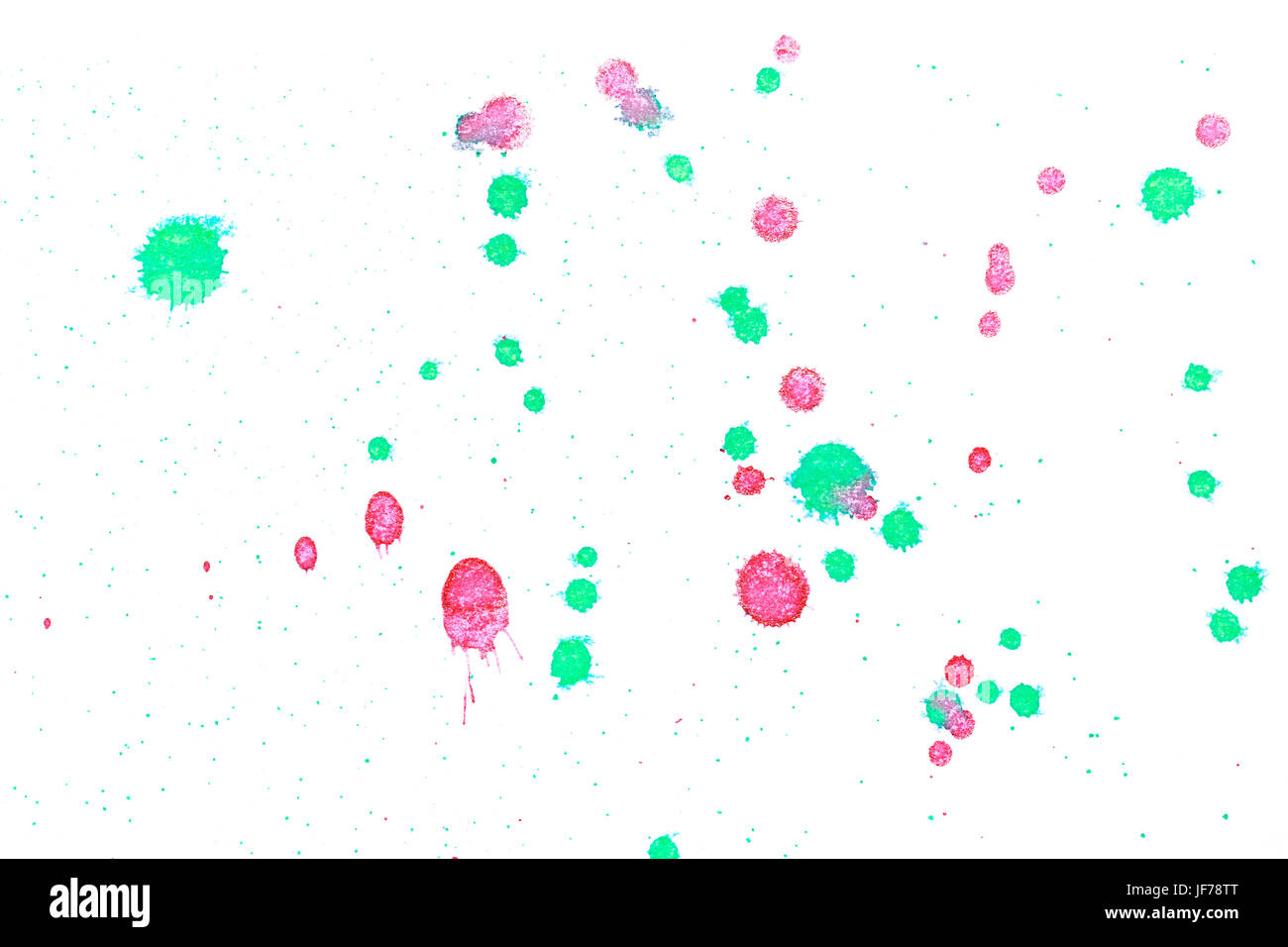 Abstract two-color green red ink splash. Ink blots. Elements of design ...