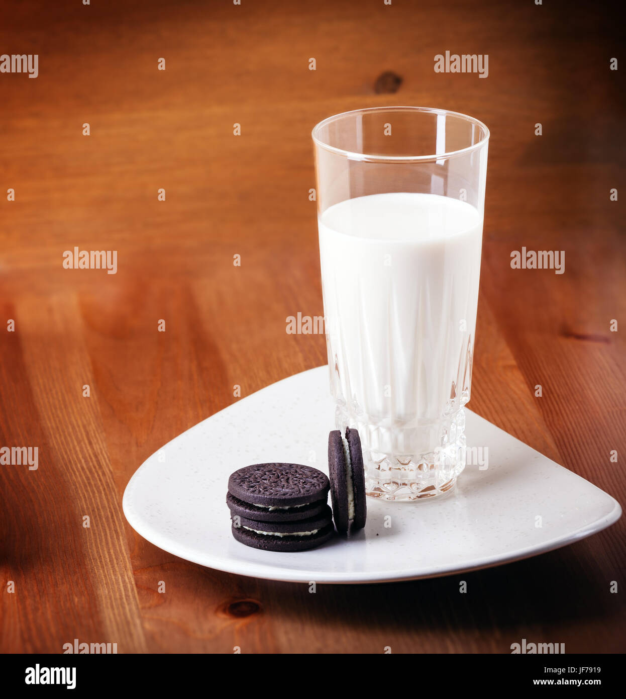 Glass milk sweet cookies on hi-res stock photography and images - Alamy