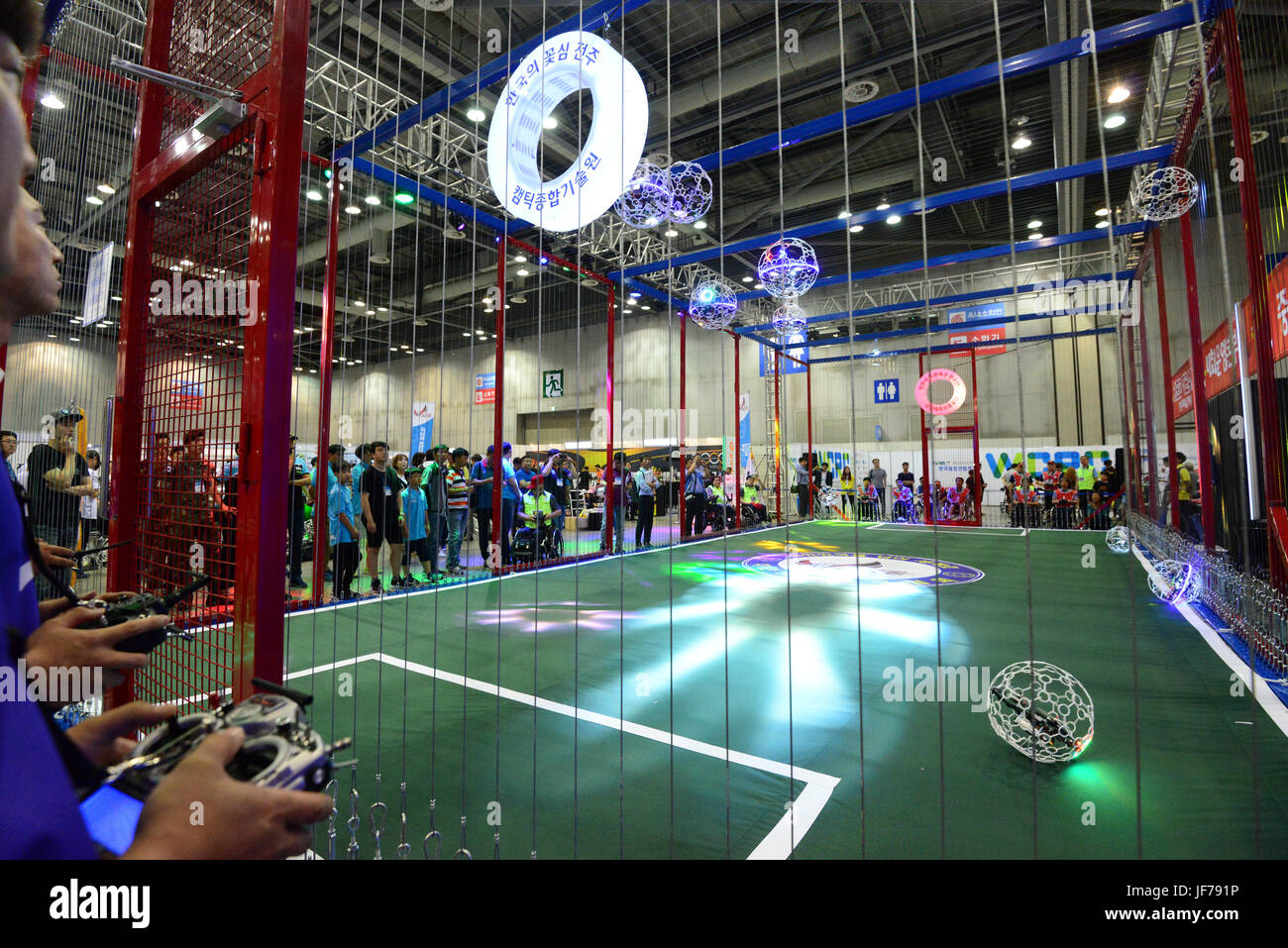 World's First drone Football Championship in Korea Stock Photo - Alamy