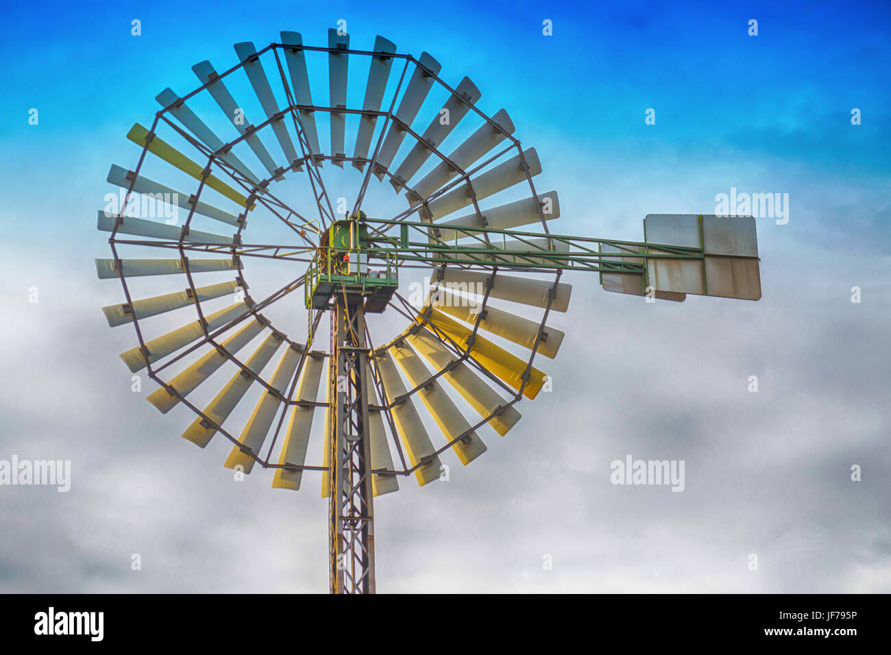 Old Wind Wheel Stock Photo - Alamy