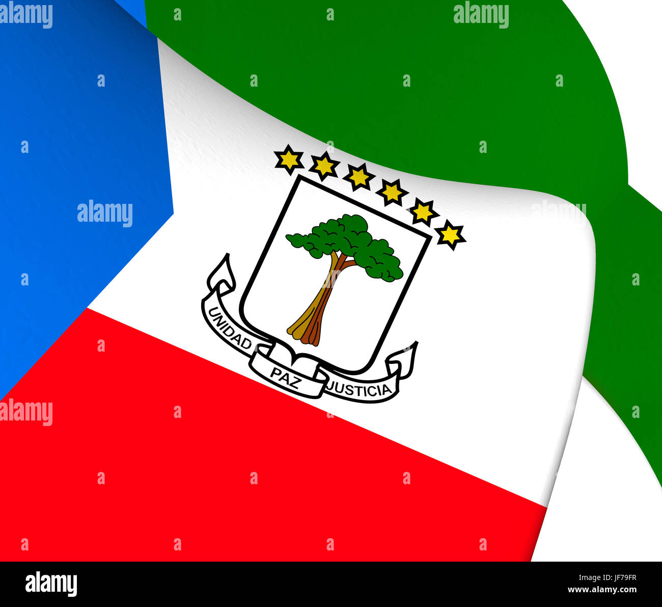 Flag of Equatorial Guinea Stock Photo - Alamy