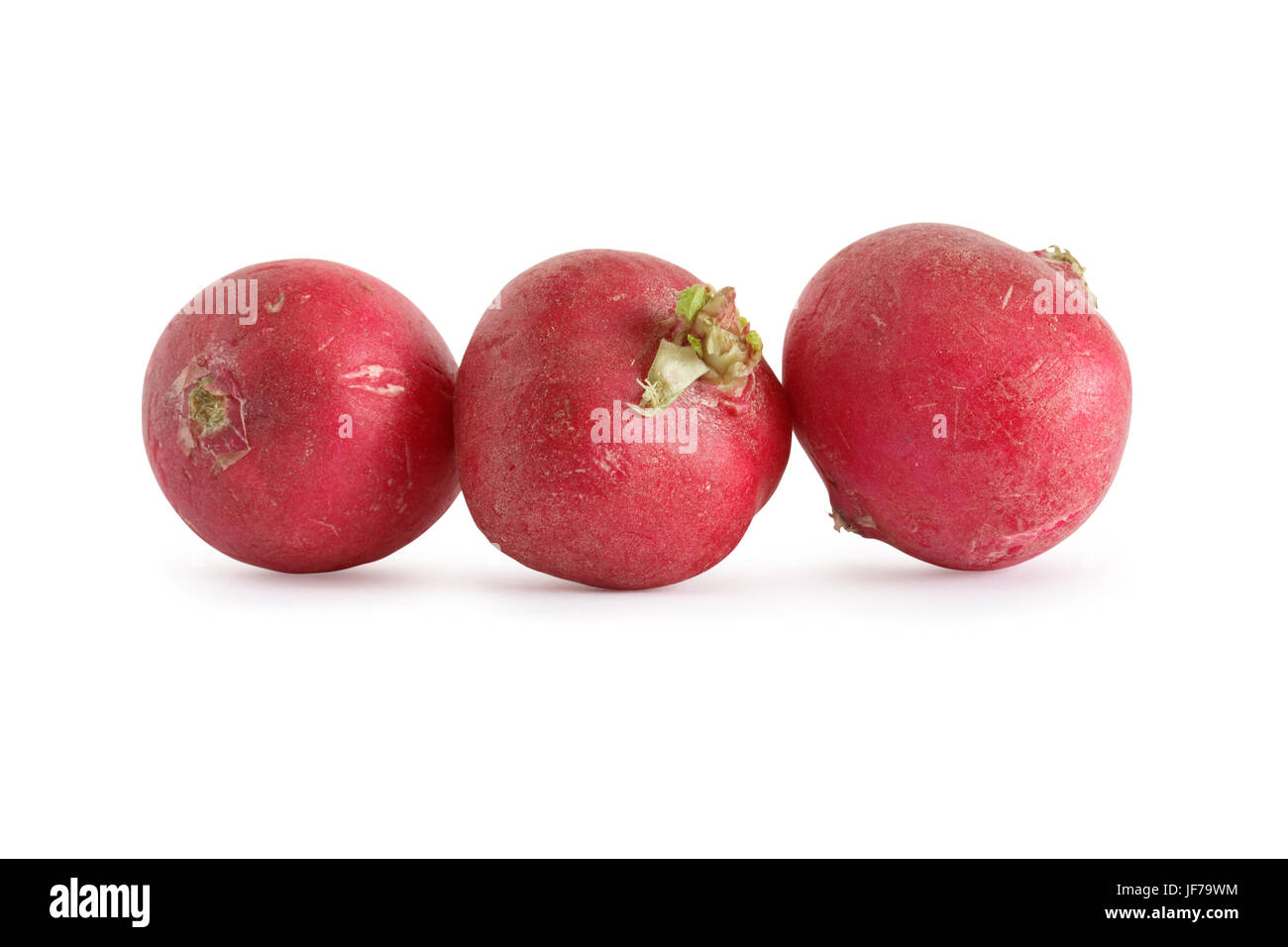 Three red radishes on white background. Clipping path is included Stock ...