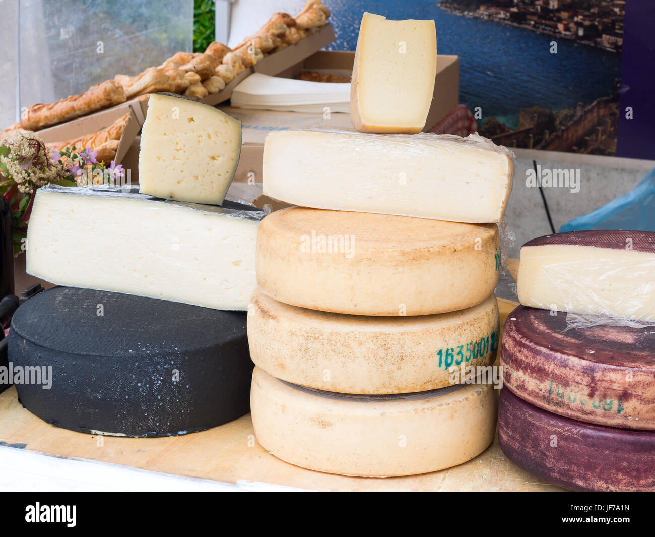 Group natural artisan mountain cheeses hi-res stock photography and ...