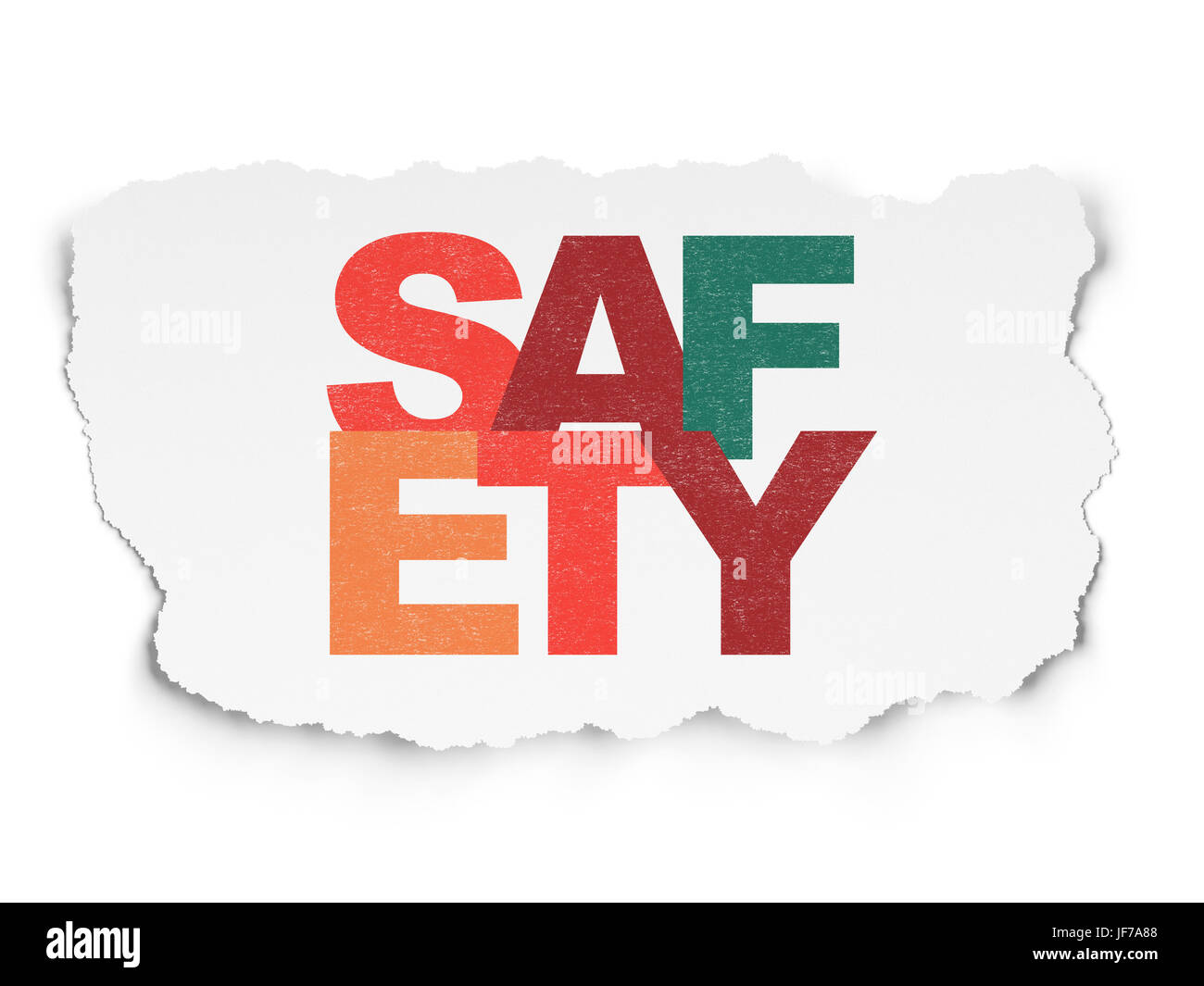 Safety concept: Safety on Torn Paper background Stock Photo - Alamy