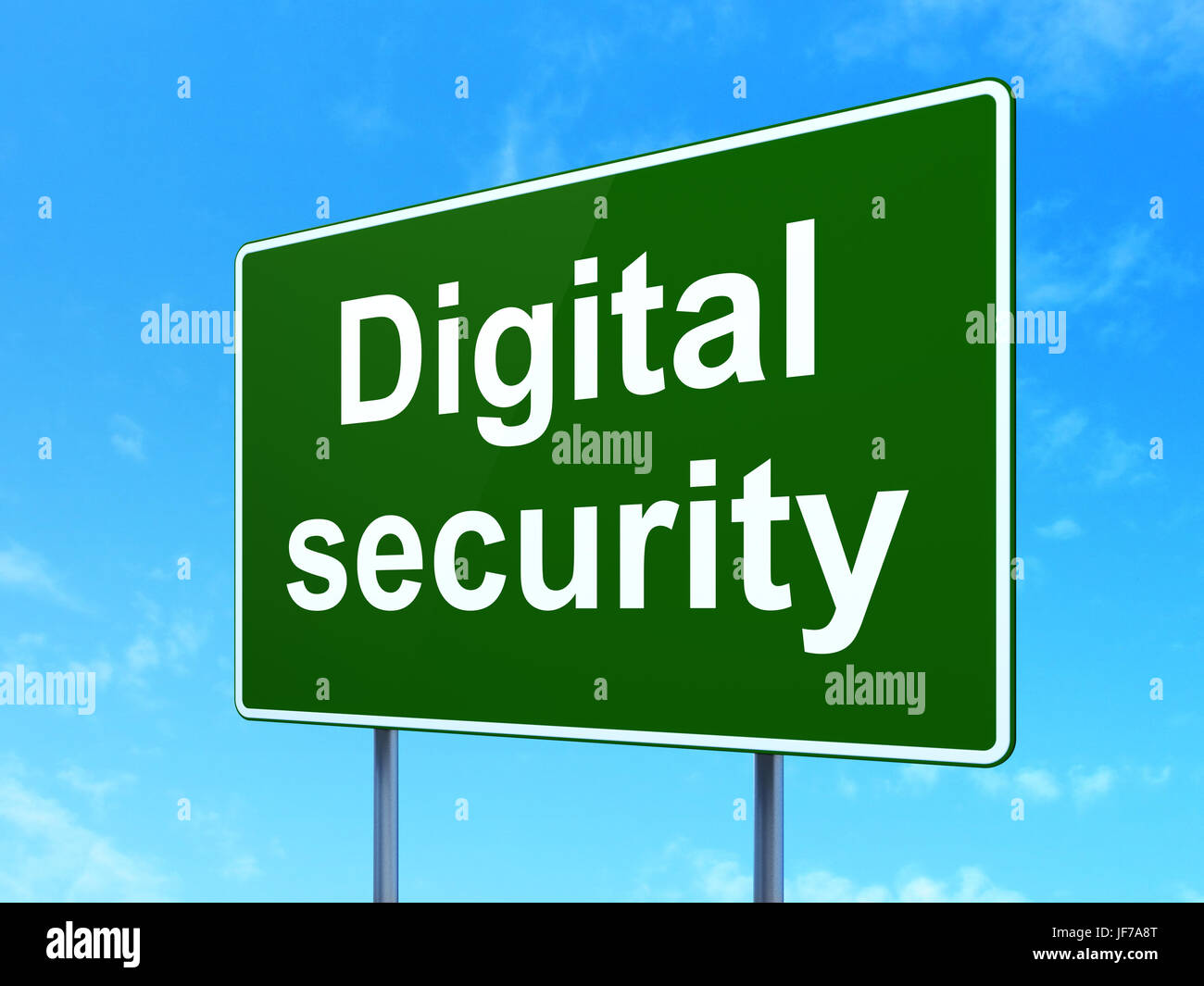Privacy concept: Digital Security on road sign background Stock Photo ...