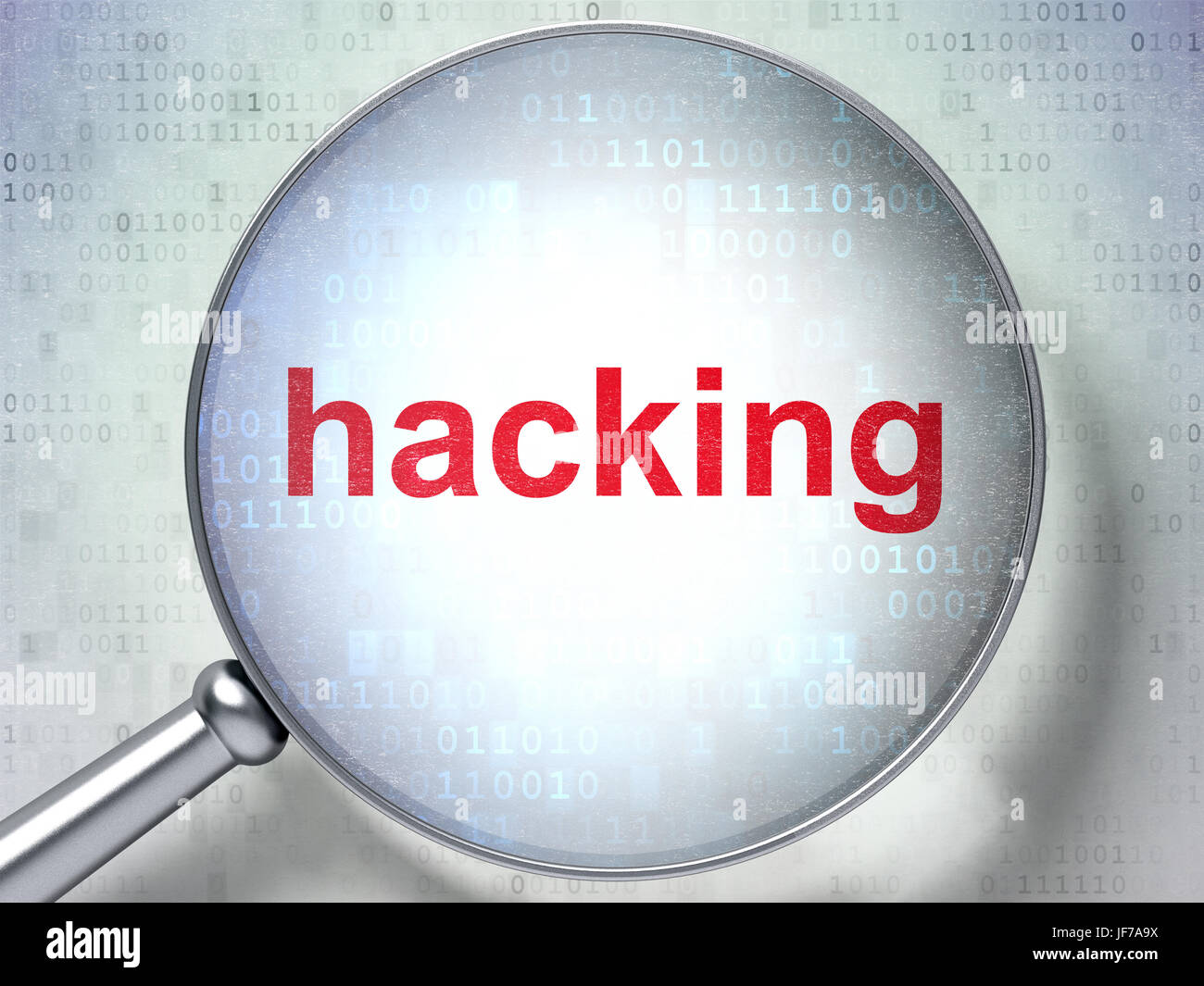 Privacy concept: Hacking with optical glass Stock Photo - Alamy