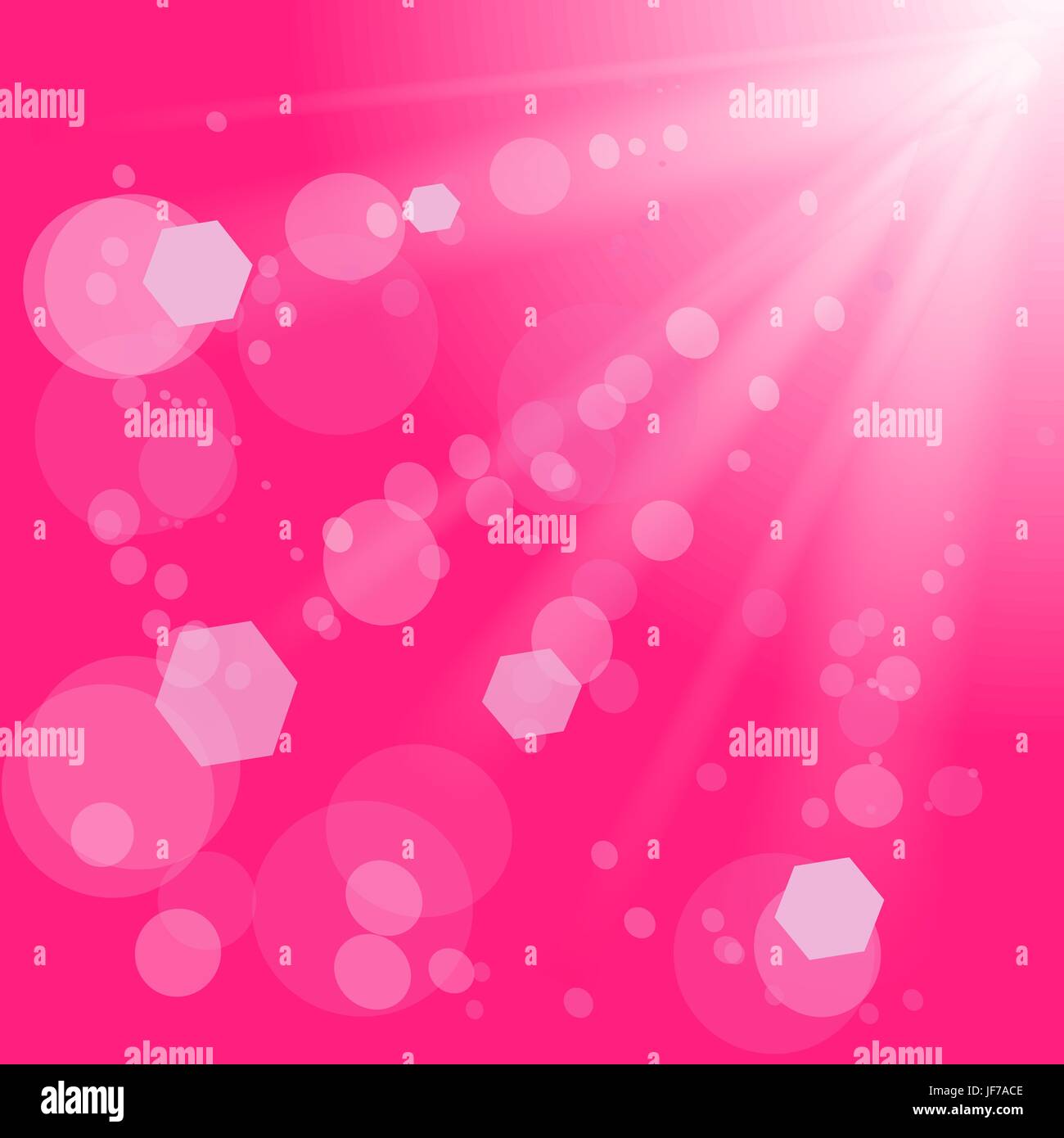 Sun Lights on Pink Background. Pink Summer Sun Light Burst Stock Vector ...