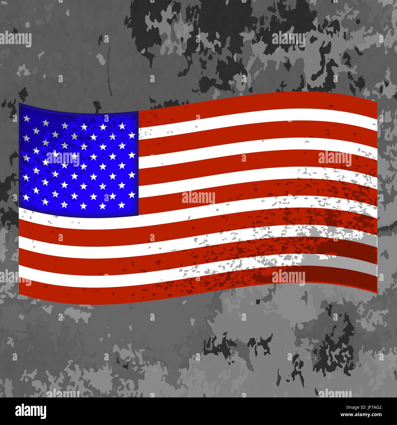 Flag usa on grey Stock Vector Images - Alamy