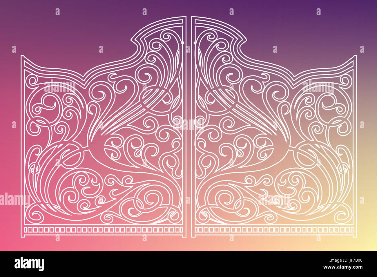 Beautiful iron ornament gates Stock Vector Image & Art - Alamy