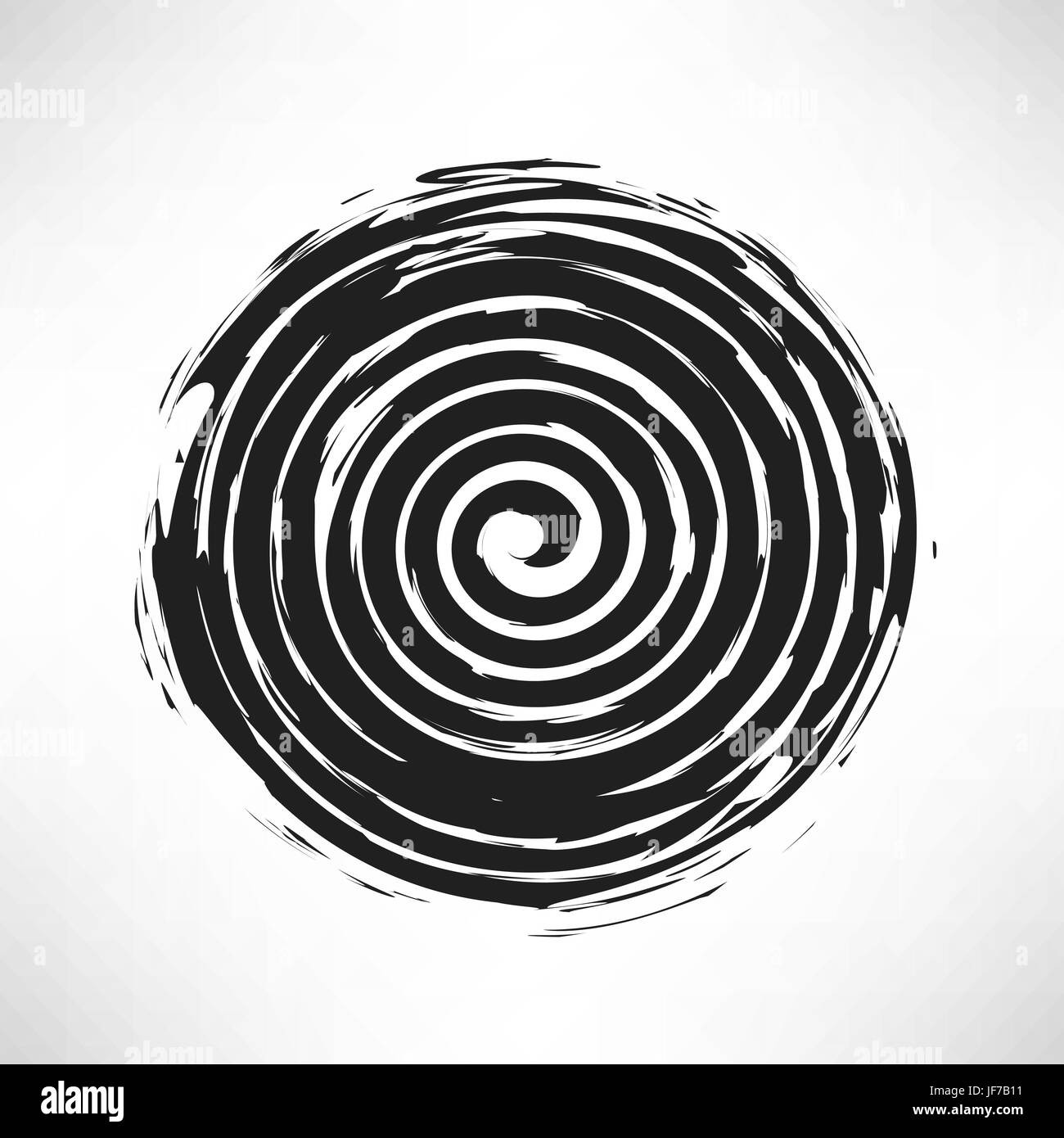 Black Spiral Grunge Pattern Isolated on White Background Stock Vector ...