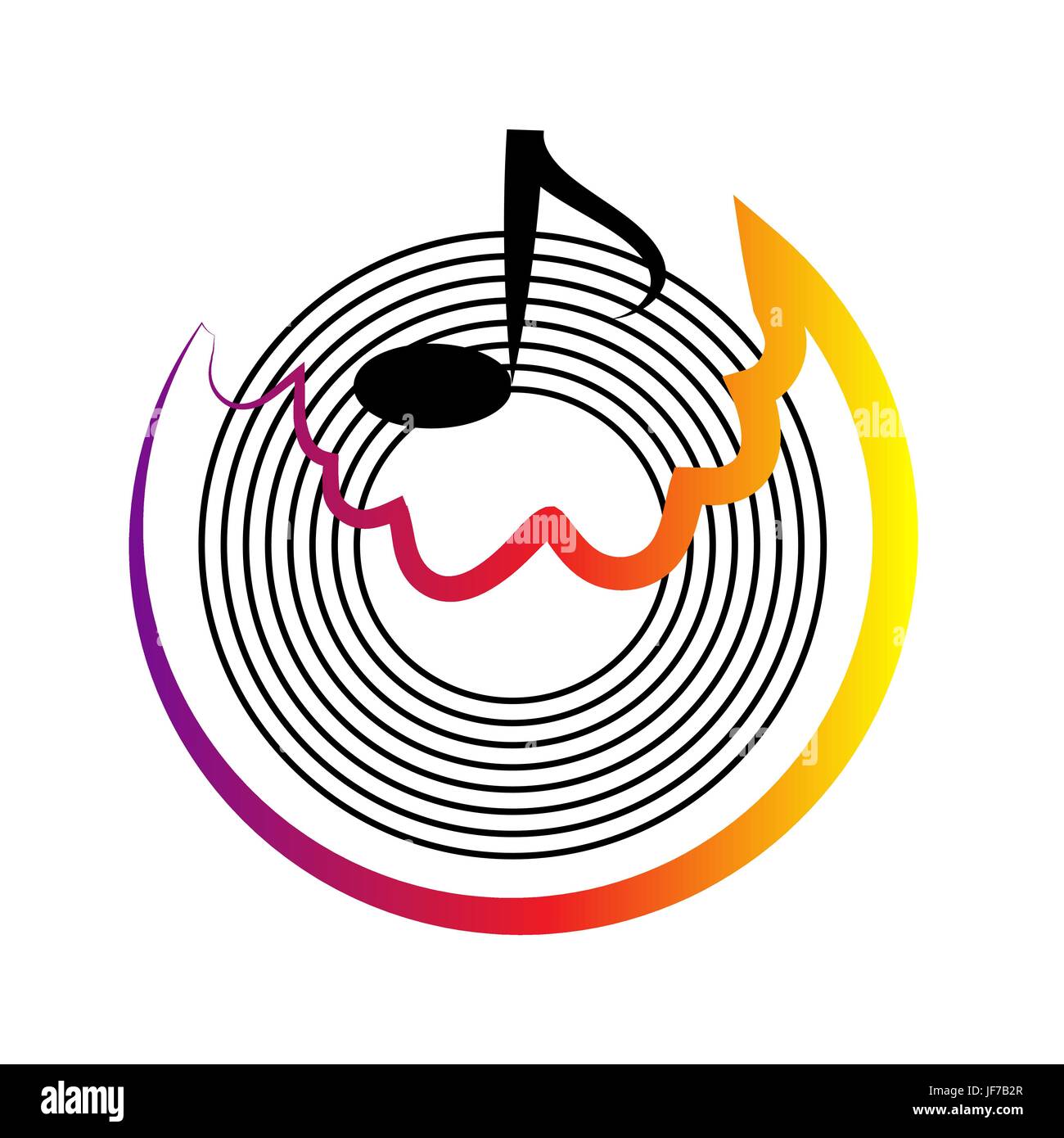 Music Icon Isolated on White Background. Music Logo Stock Vector Image ...