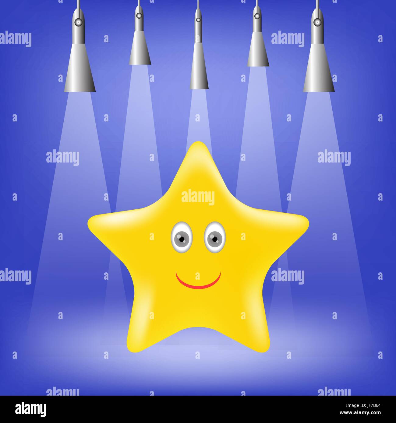 Single Gold Yellow Star on Blue Background Stock Vector Image & Art - Alamy