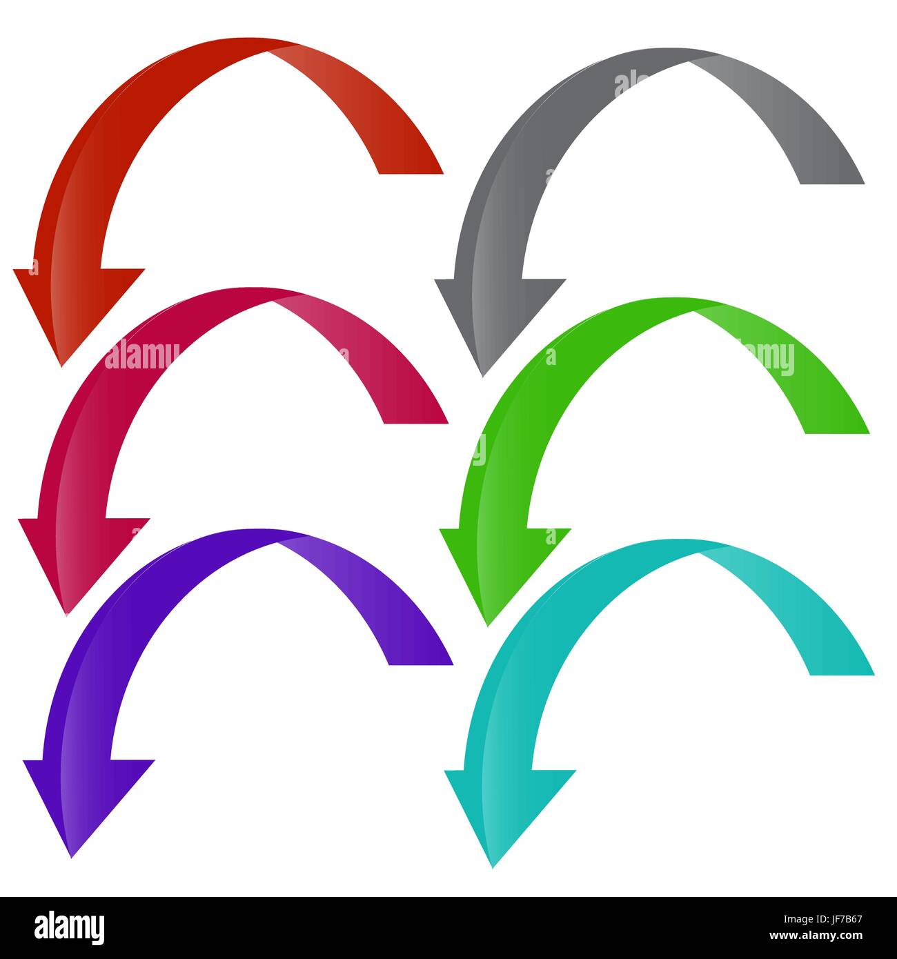 Set of Arrow Stickers Isolated on White Background Stock Vector Image ...