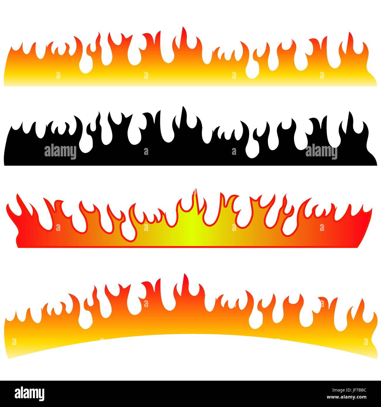 Fire frame flames on Stock Vector Images - Alamy