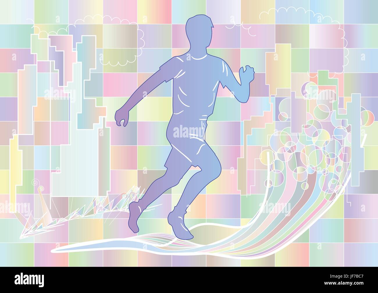 jogging. multicolor silhouette Stock Vector Image & Art - Alamy