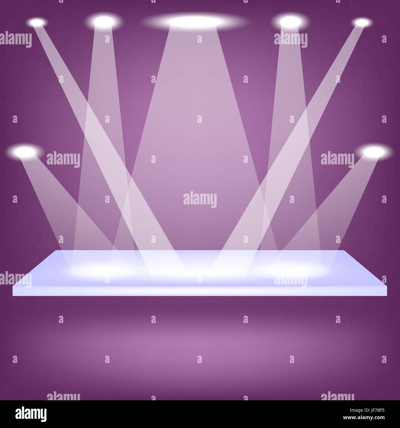Single Empy Shelf Isolated on Purple Background Stock Vector Image ...