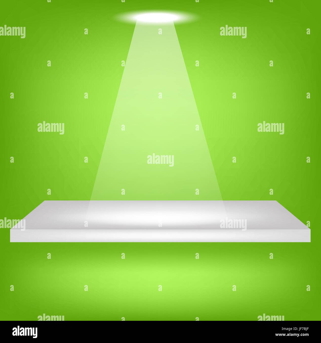 Single Empty Shelf Isolated on Green Background Stock Vector Image ...