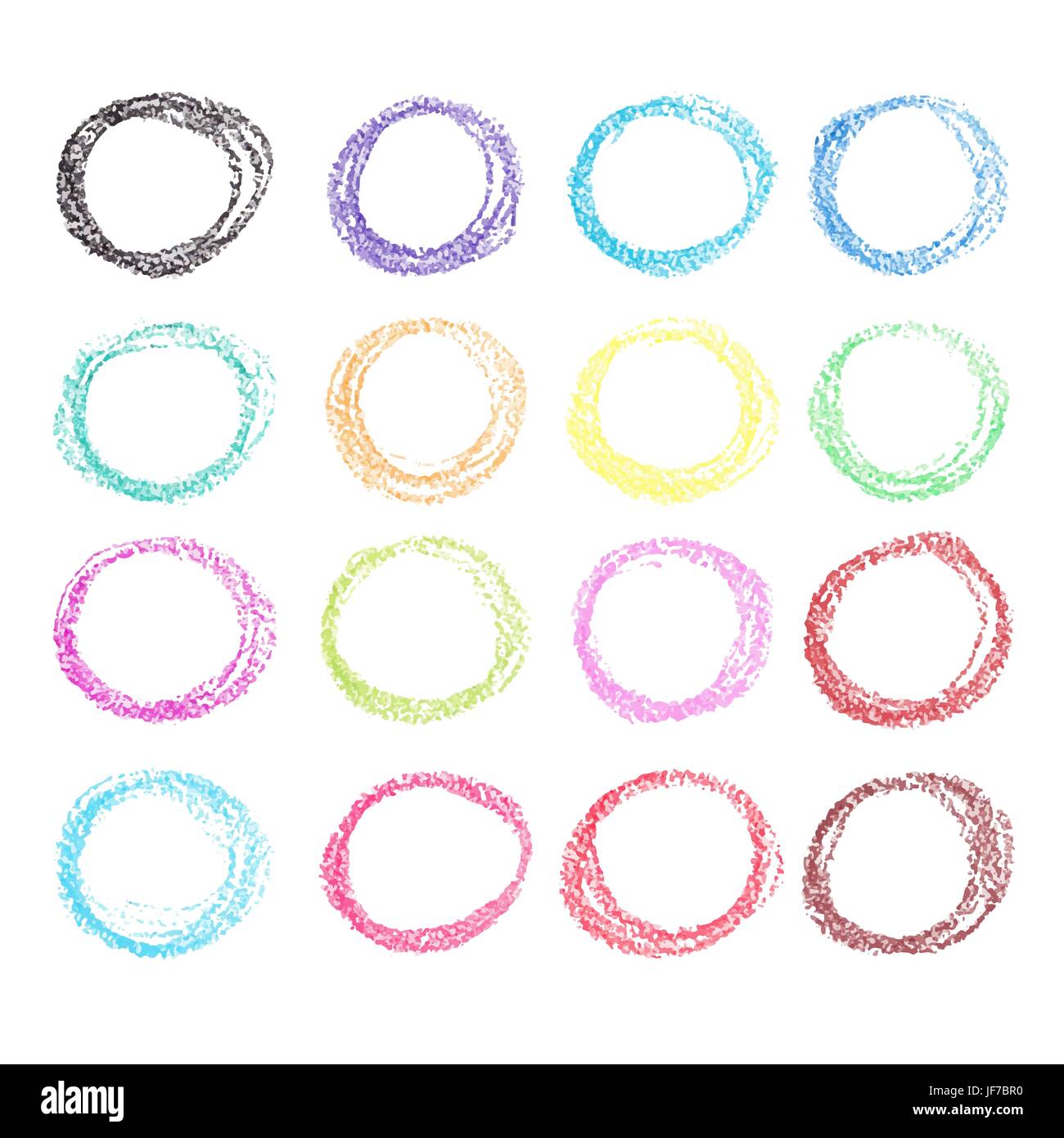 Crayon circle set Stock Vector Image & Art - Alamy