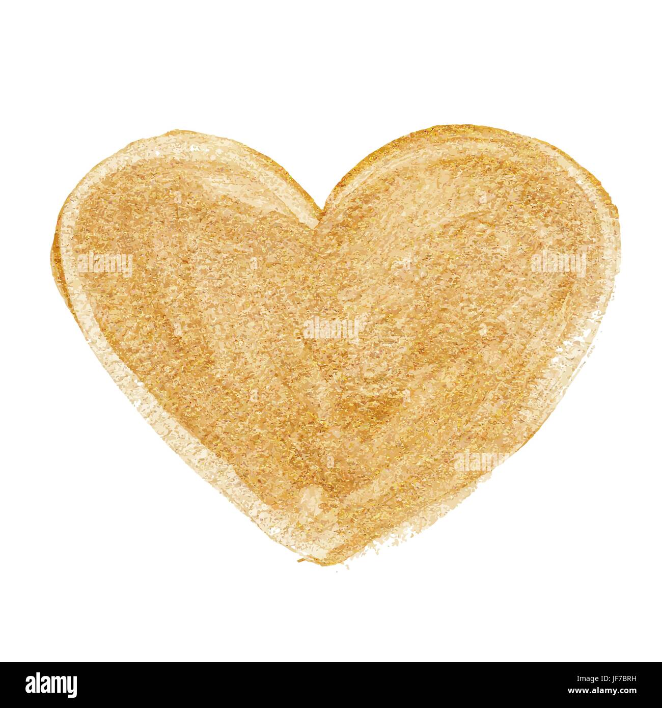Gold acrylic heart. Hand drawn Stock Vector Image & Art - Alamy