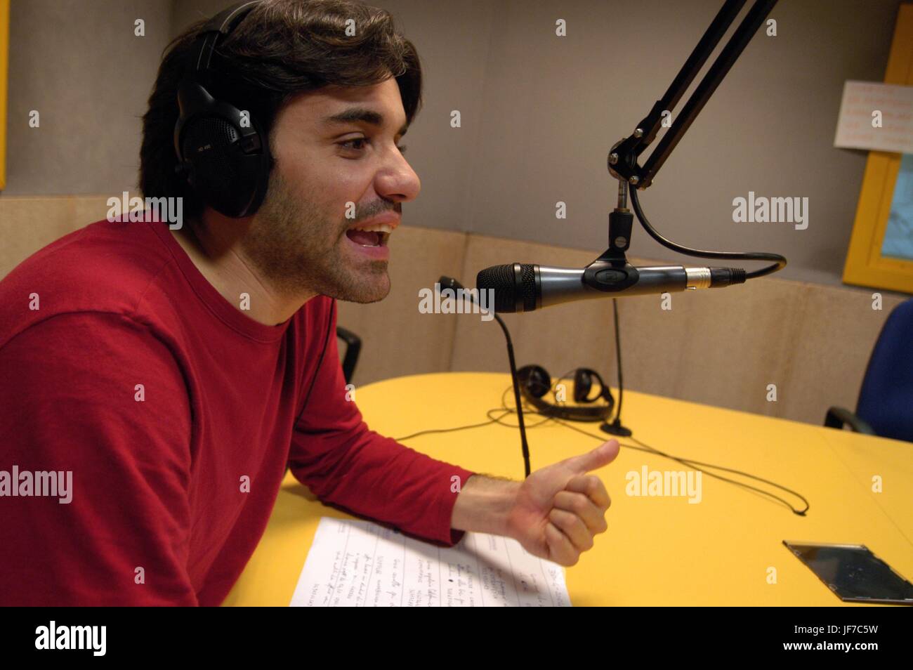 The broadcast studios of Radio Popolare, an independent radio station ...